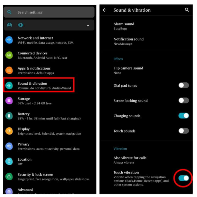 How to Turn off Touch Vibration on Android 9, 10, 11 & 12?